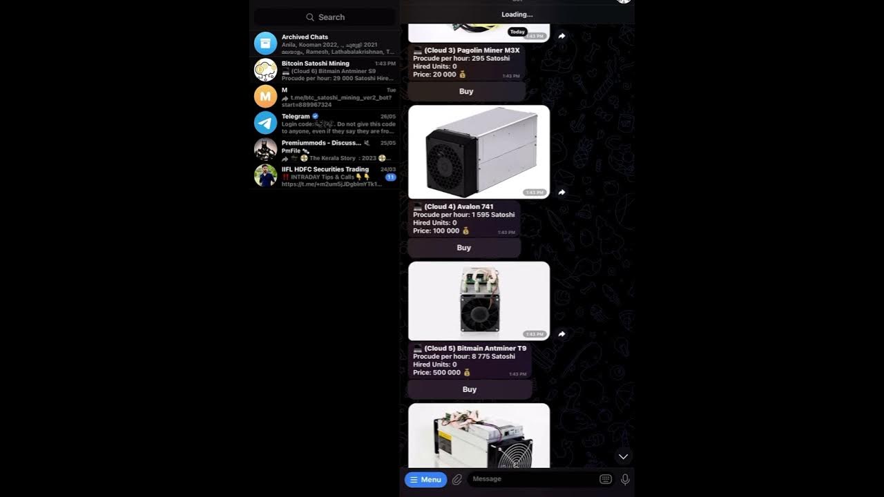 Bitcoin mining bot #bitcoin #telegram #telegrambot #bitcoinmining # ...