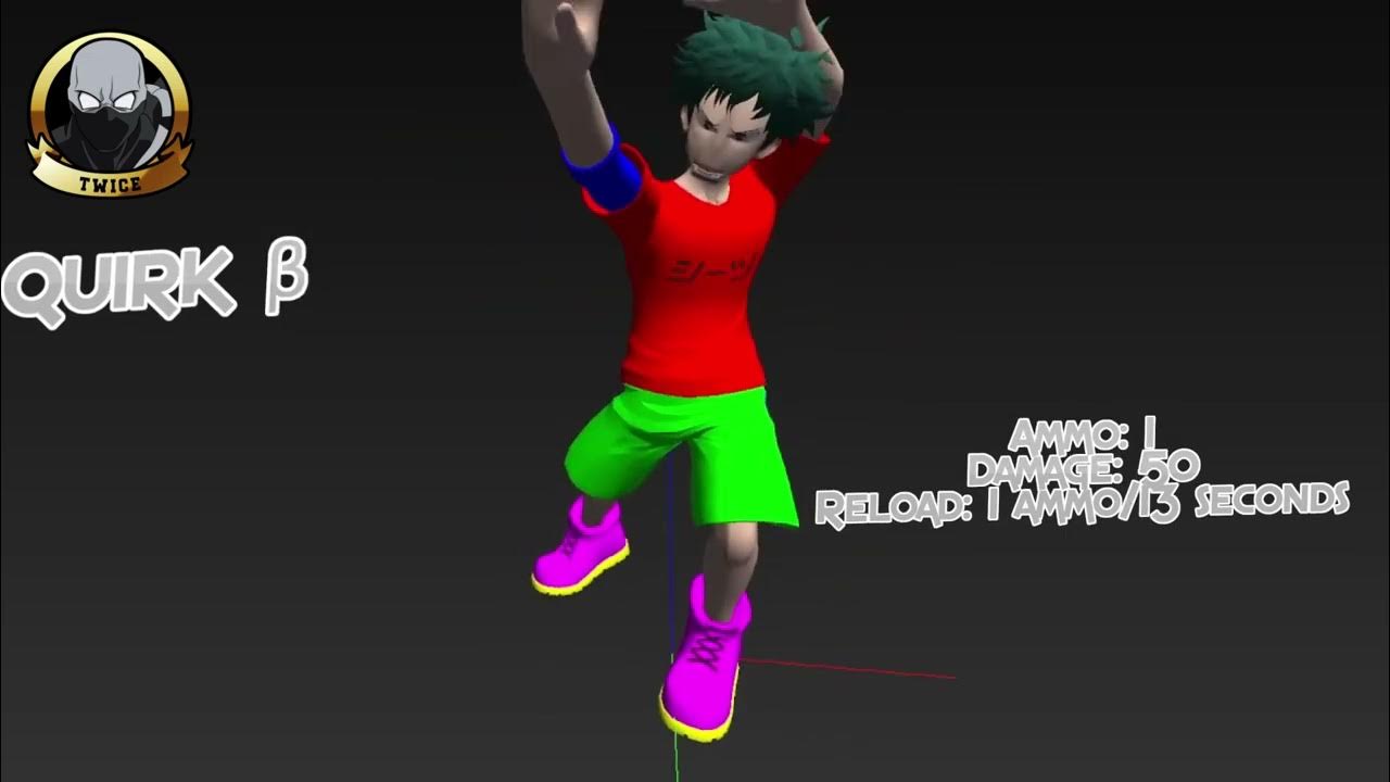 My Hero Ultra Rumble - 10 Datamined Character's animation moveset/kit - YouTube