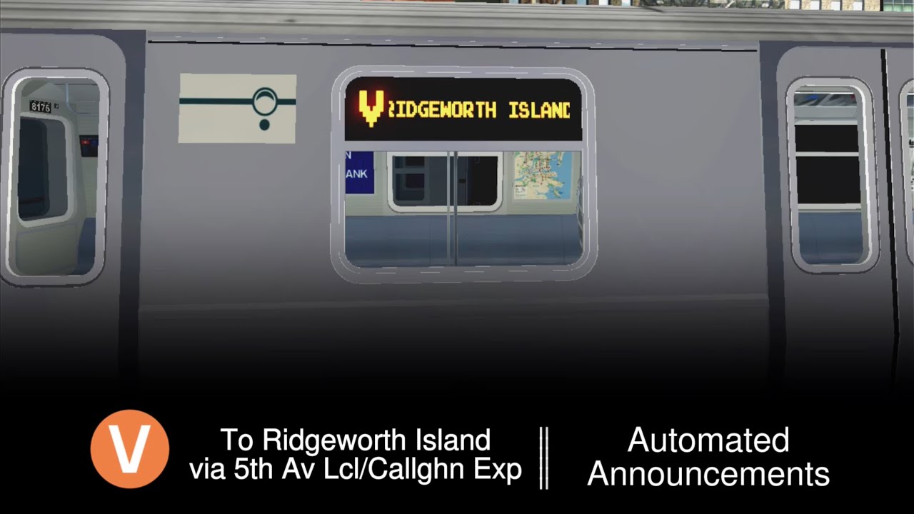 PTA Subway | V Train to Ridgeworth Island Announcements - From 57 St ...
