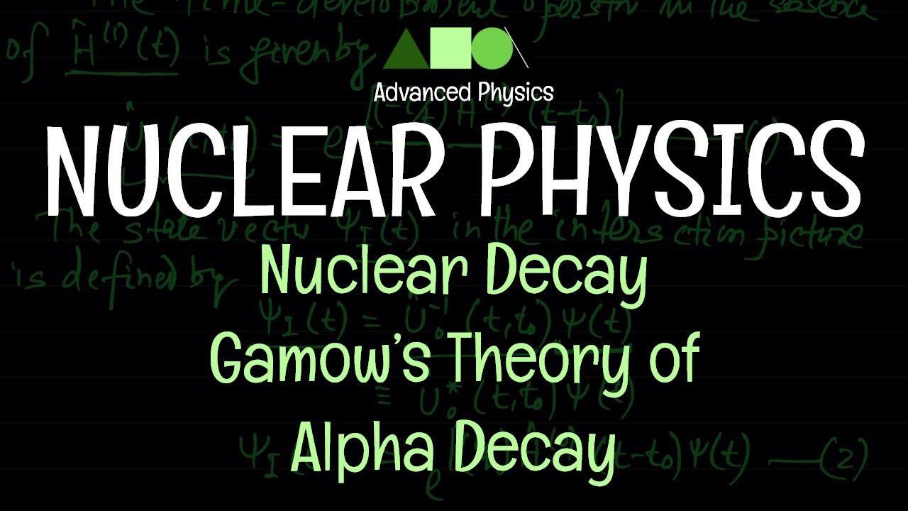 Nuclear Physics - Nuclear Decay : Gamow’s Theory of Alpha Decay - 2 ...