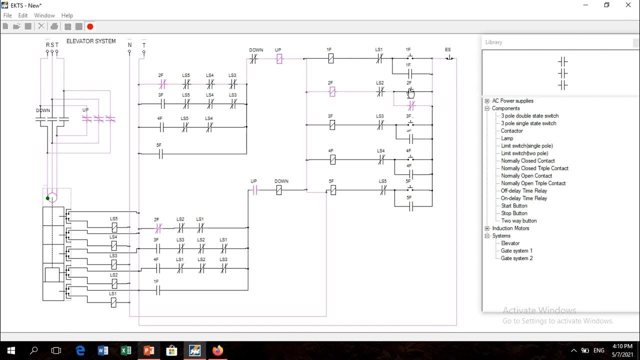 Elevator system ekts simulator - YouTube