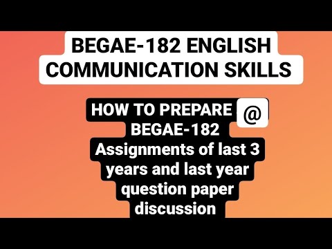 begae-182||how to prepare this subject in short time??? English ...