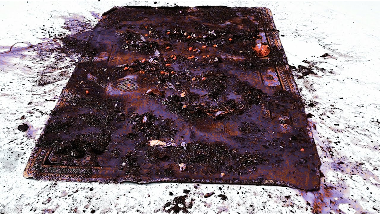 Cleaning a very dirty carpet with mud and food | carpet cleaning ...