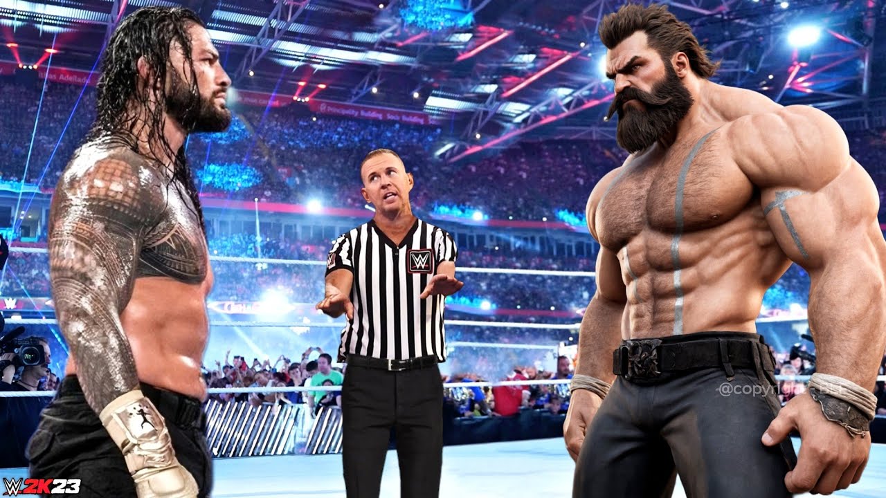 WWE 2K23 - Roman Reigns vs Muscle Butcher - FULL MATCH | WWE Jan 22 ...