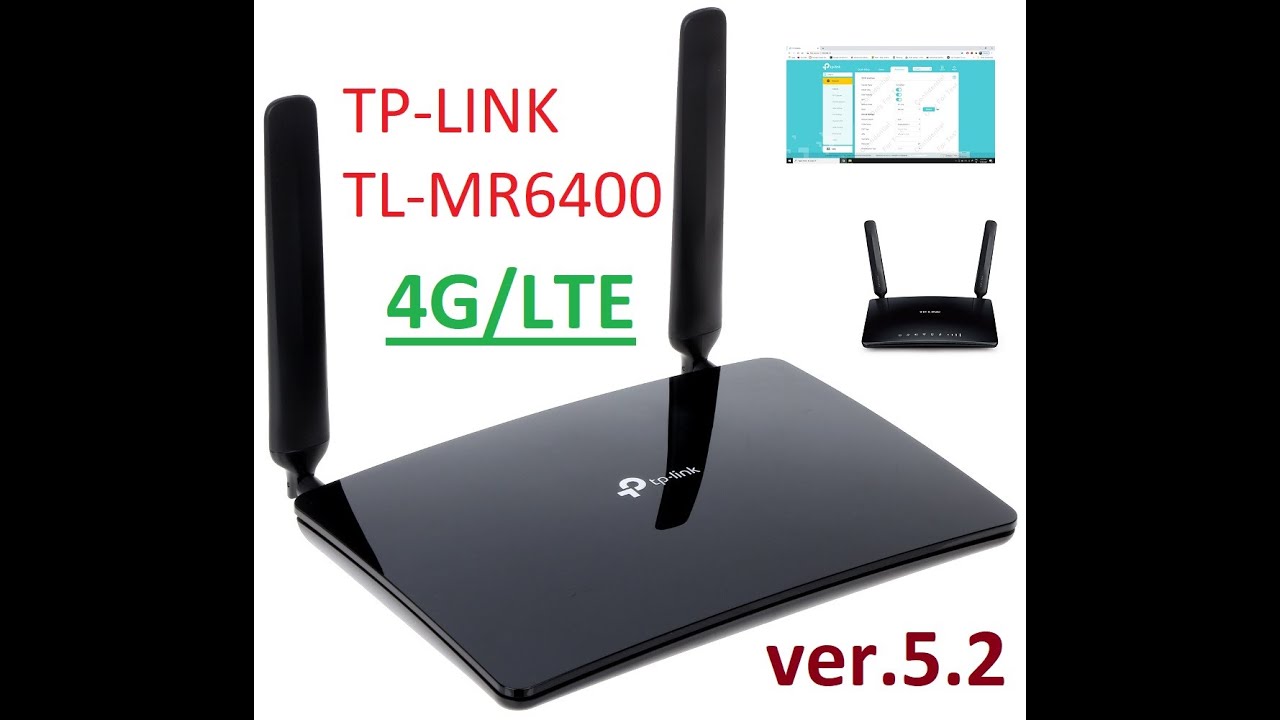 Router TP-Link TL-MR6400 4G/LTE ver.5.2 Setup wizard - YouTube