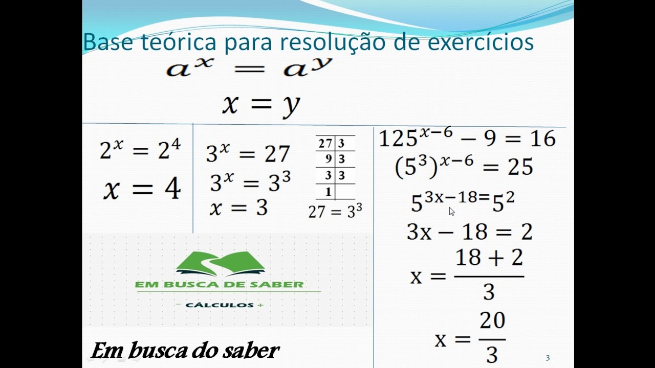 Equações exponencias - YouTube