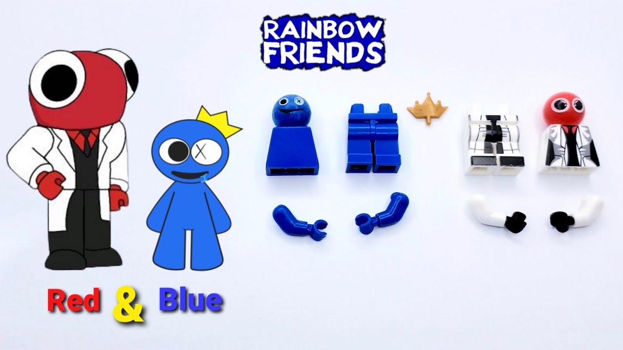 Lego rainbow friends red & blue - YouTube