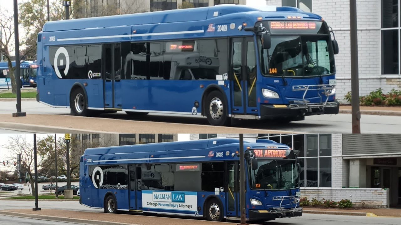 Pace Bus 2020 New Flyer XD40 20409 On Rt 322 22nd-Cermak & 20482 On Rt ...