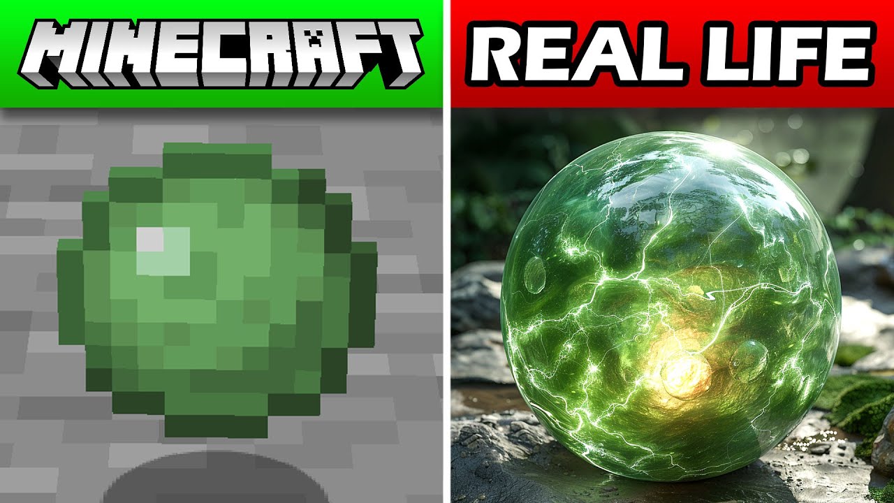 Realistic Minecraft | Real Life vs Minecraft | Realistic Slime, Water ...