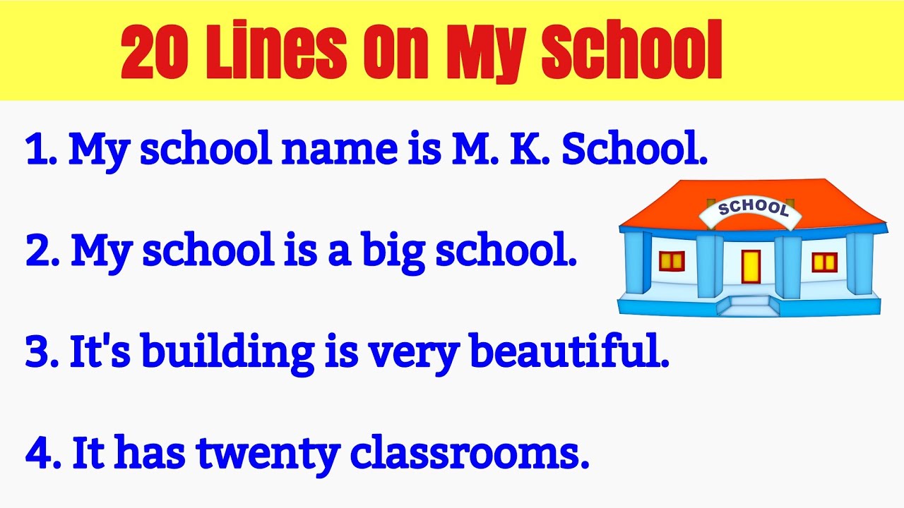 20 lines on My School in english/Essay on My School in english/My ...