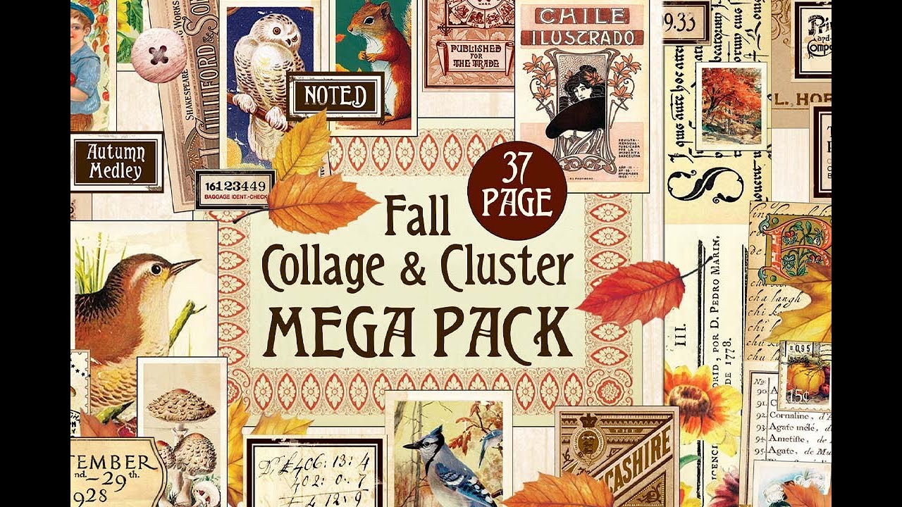 New MEGA PACK Listing! l Fall Collage and Cluster Flip through I ...