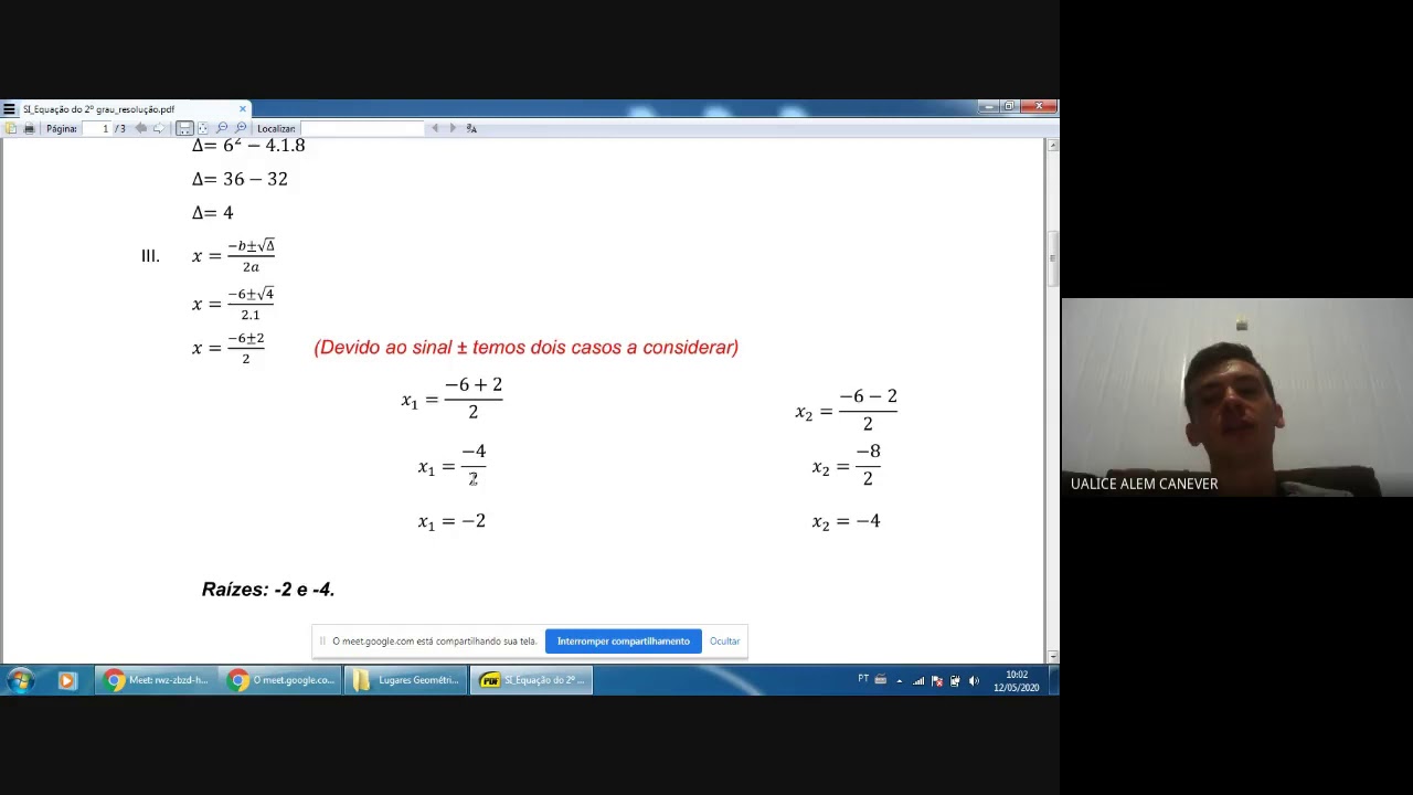 Fórmula de Bhaskara exemplos - YouTube