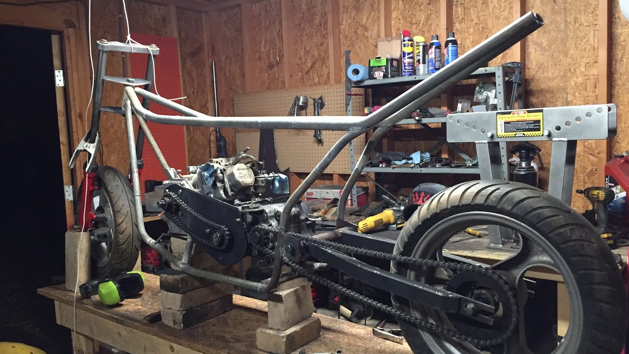 homemade mini motorcycle part 2 - YouTube
