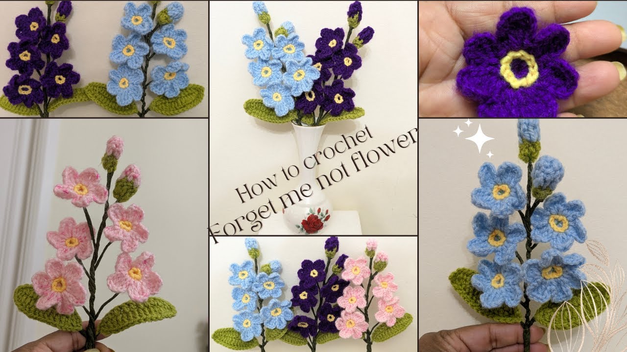 Easy Crochet Flower🌸 :PART 1# Crochet flower and bud# Step-by-Step ...