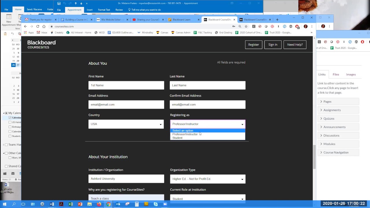 Getting Started in CourseSites - YouTube