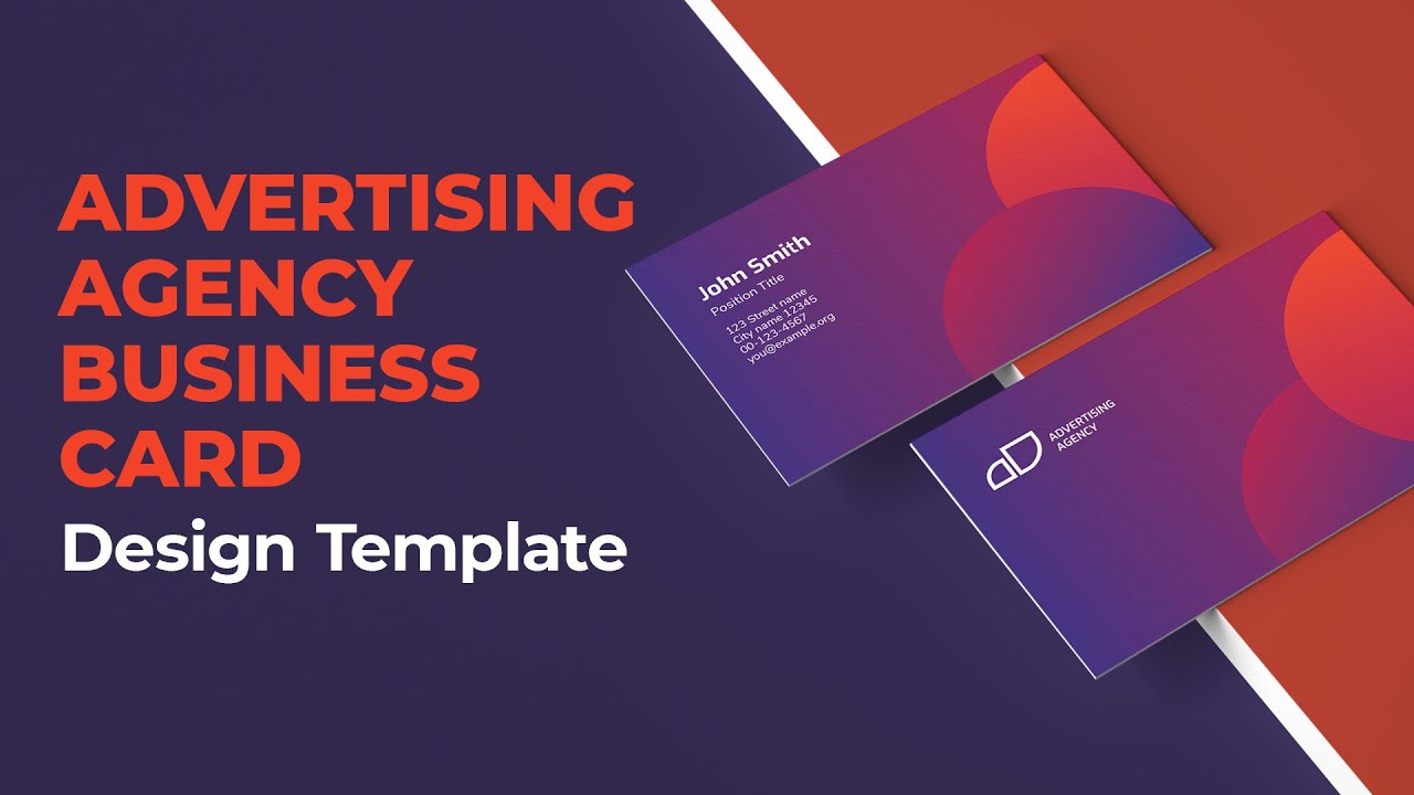 Advertising Agency Business Card Design Template - YouTube