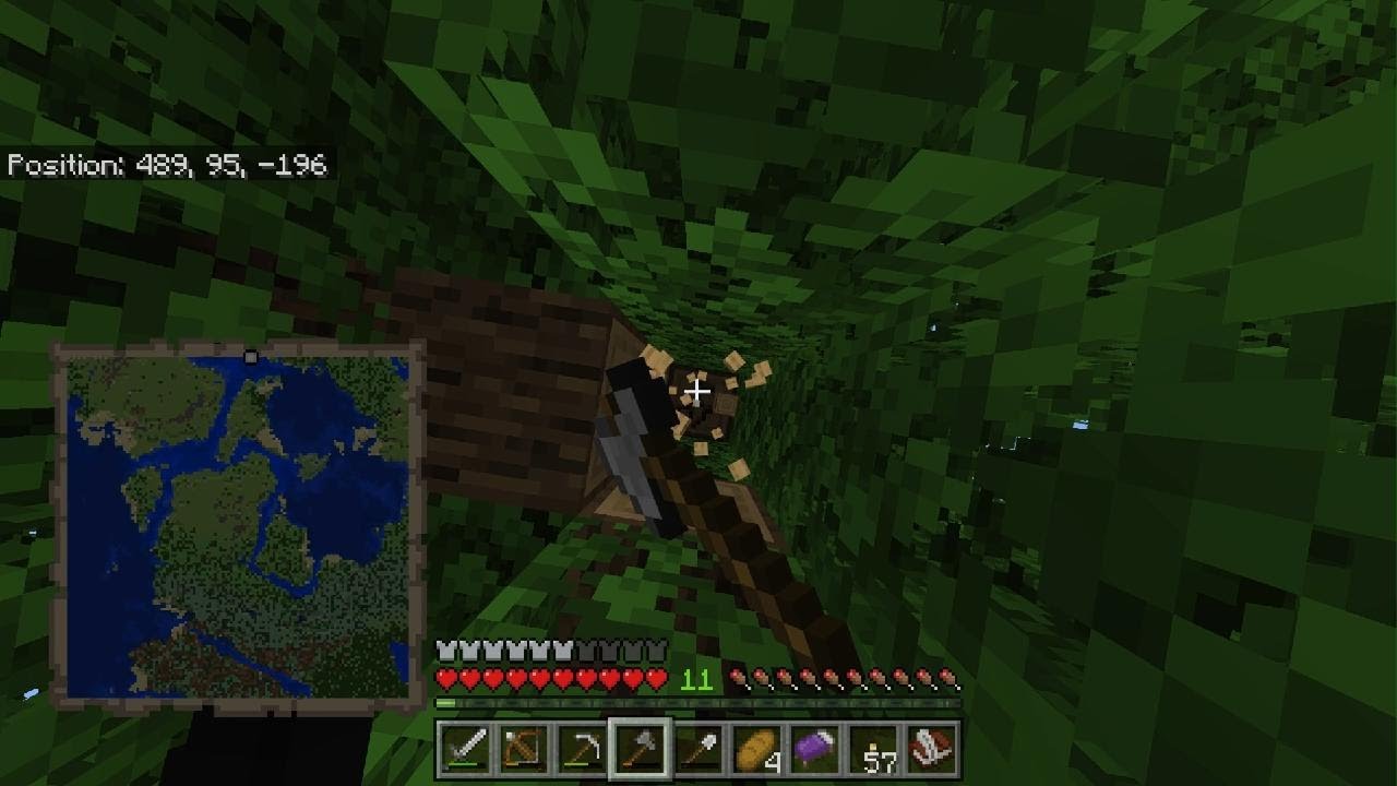 Chopping trees Minecraft Normal Survival ep 5 - YouTube