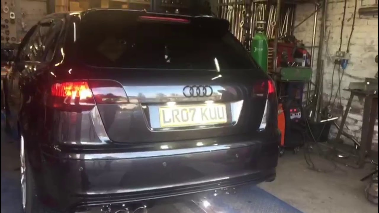 Audi A3 Back Box Delete Stainless Steel with Twin Tailpipe - YouTube