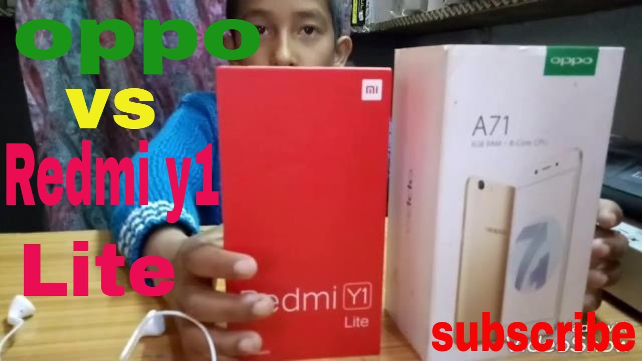 Redmi Y1 Lite vs Oppo A71 both unboxing review and comparison - YouTube