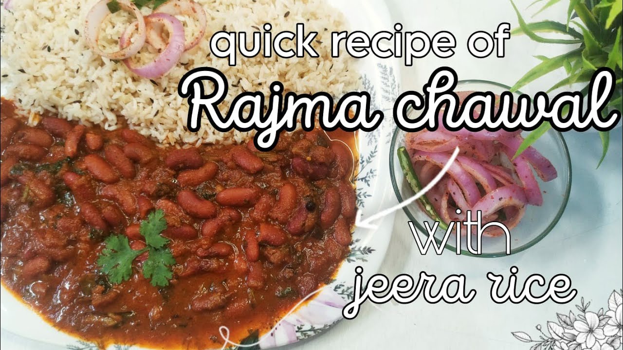 one pot rajma-chawal recipe/kidney beans and jeera rice in hindi ...