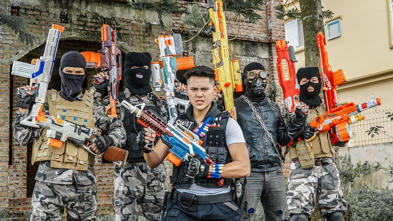 LTT Game Nerf War : Winter Warriors SEAL X Nerf Guns Fight Criminal ...