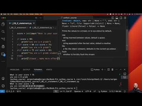 Learn Python: If Else statement in Python - YouTube