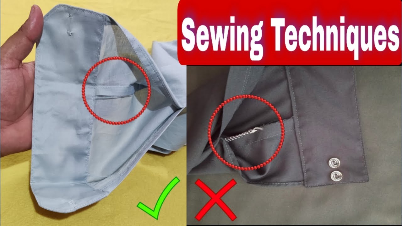 Sewing Techniques ///Gents kurta/Shirt Stitching Tips & Tricks ...