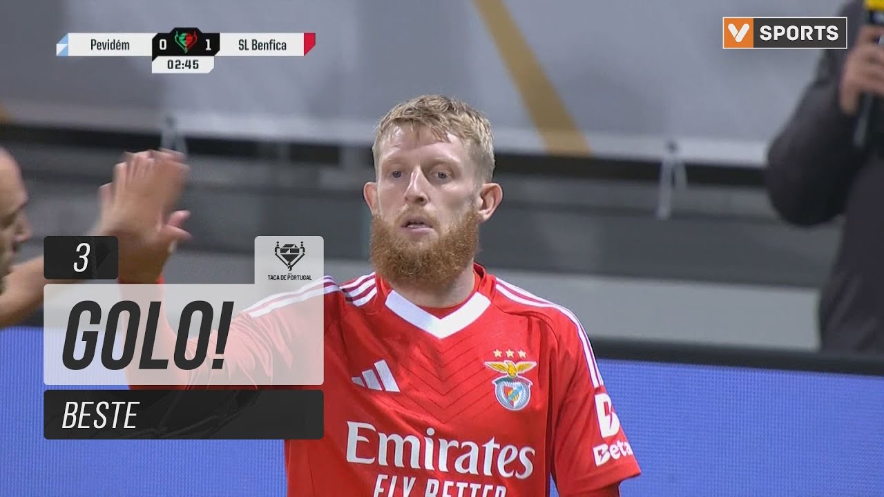 Golo Beste: Pevidem 0-(1) Benfica (Taça de Portugal 24/25) - YouTube