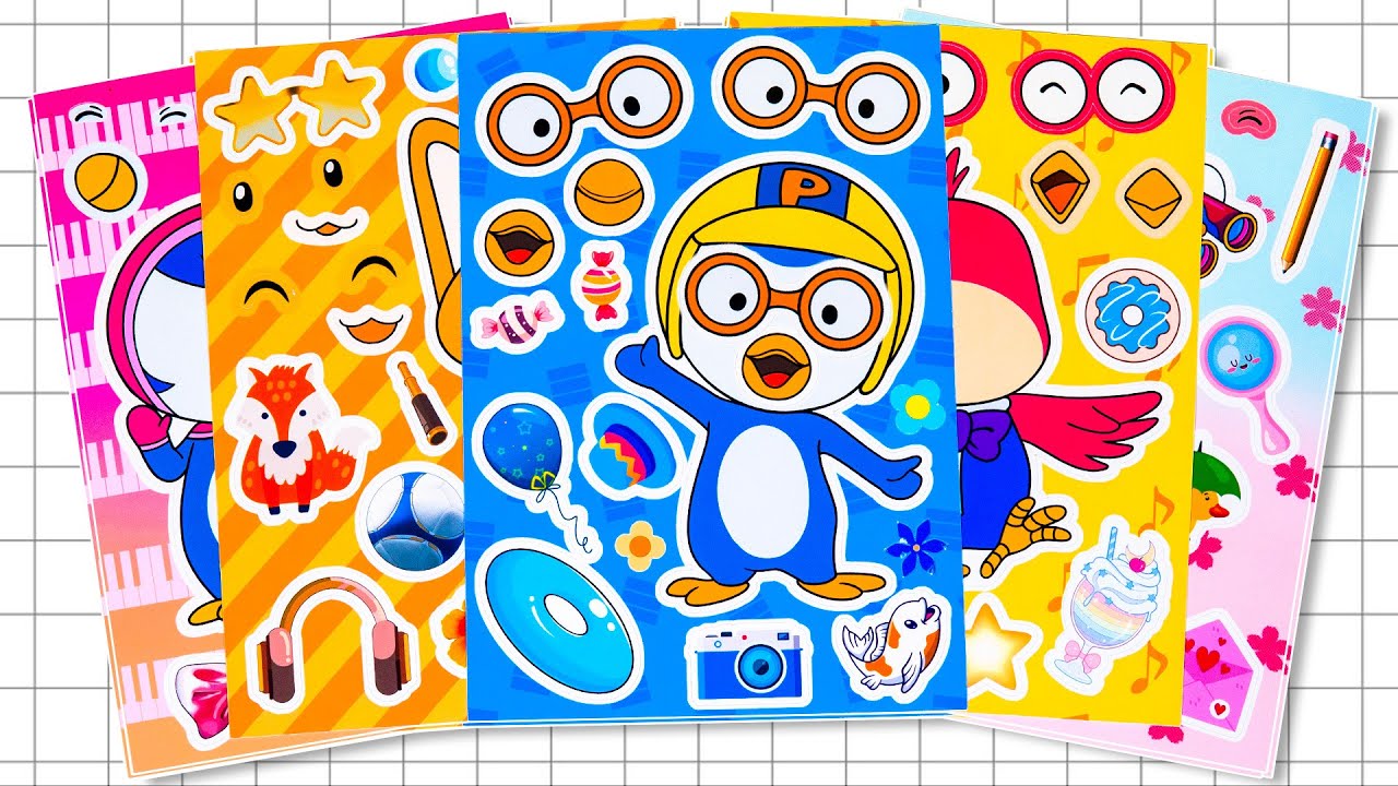 PORORO STICKER BOOK MAKEOVER | FUN DECORATING WITH PORORO, CRONG ...