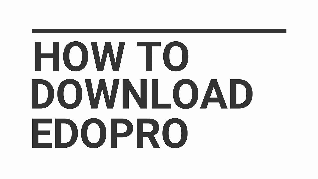 The Yugioh Simulator + HOW TO DOWNLOAD EDOPro | EDOPro - YouTube