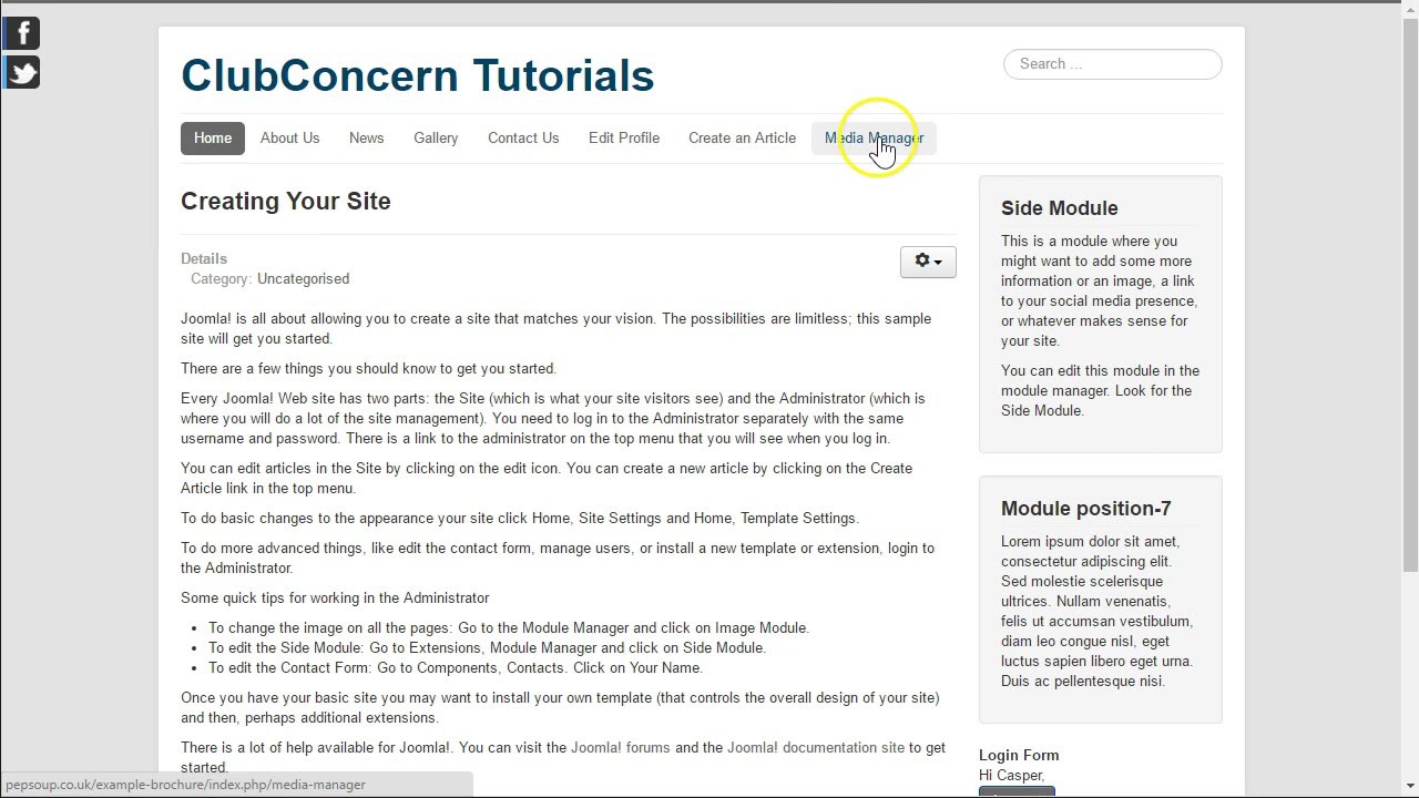 How To Use The Media Manager Page - YouTube