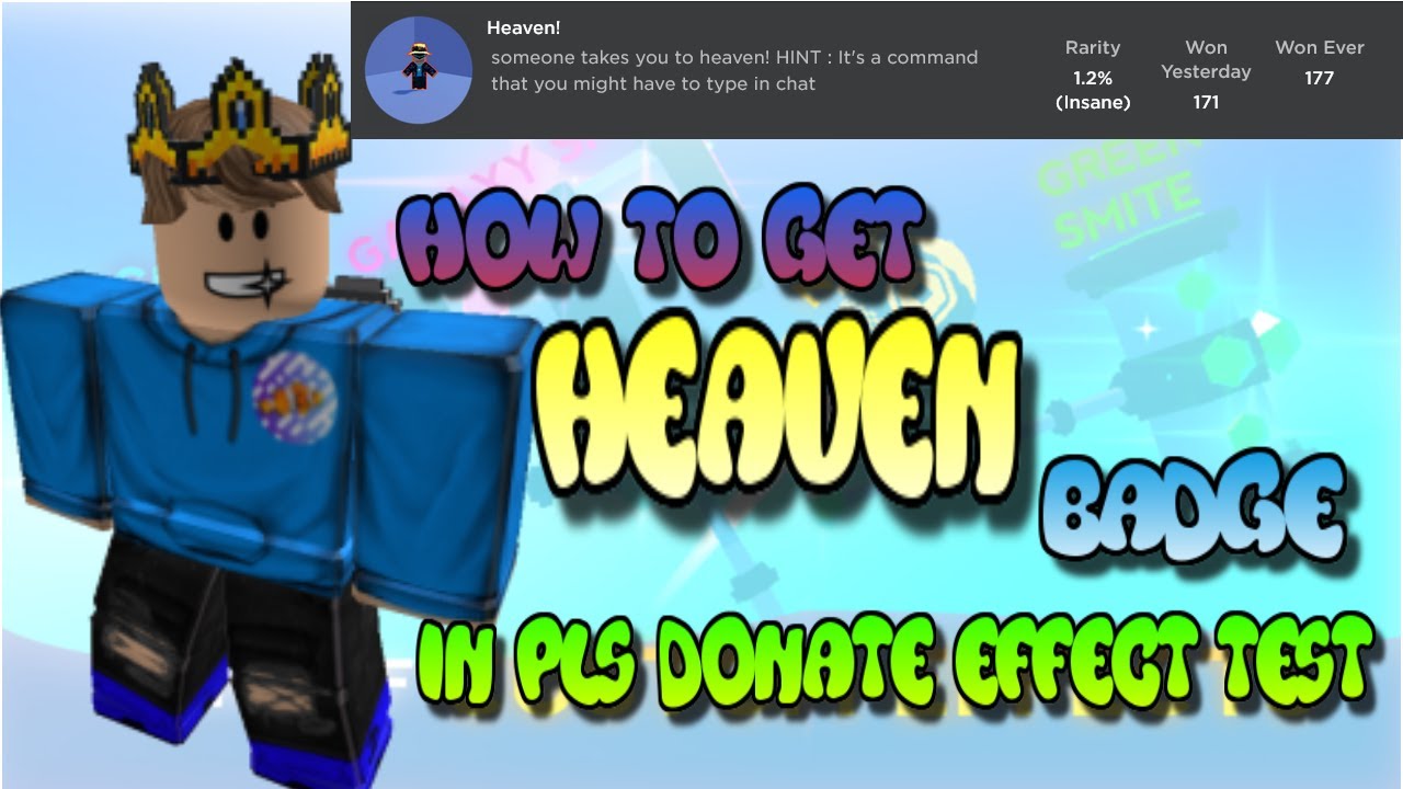 Pls Donate Effect Test! HEAVEN Badge - YouTube