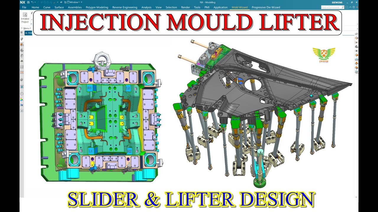SLIDER LIFTER INJECTION MOLD DESIGN - PLASTIC MOULD DESIGN WITH SLIDER ...