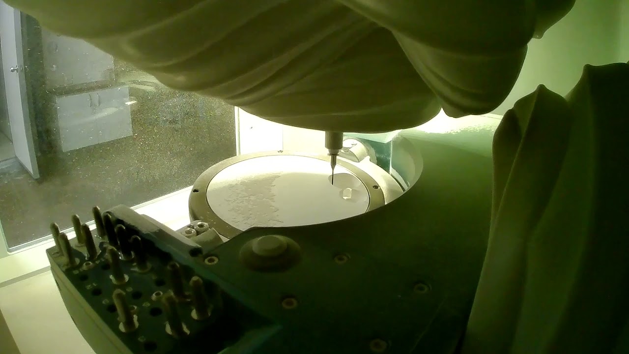 Zirconia Crown Milling - DOF CRAFT 5X - YouTube