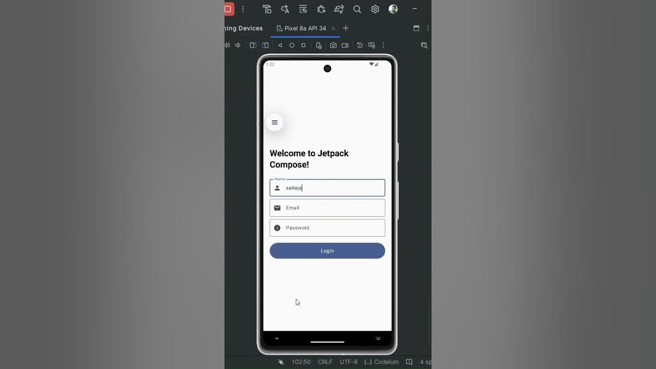 I Created Login Ui App in Jetpack Compose #androiddeveloper #android #coding #kotlin # ...