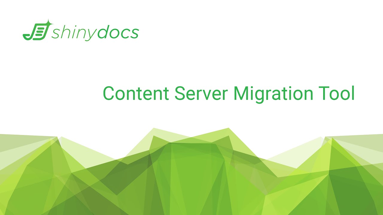Content Server Migration Tool - YouTube