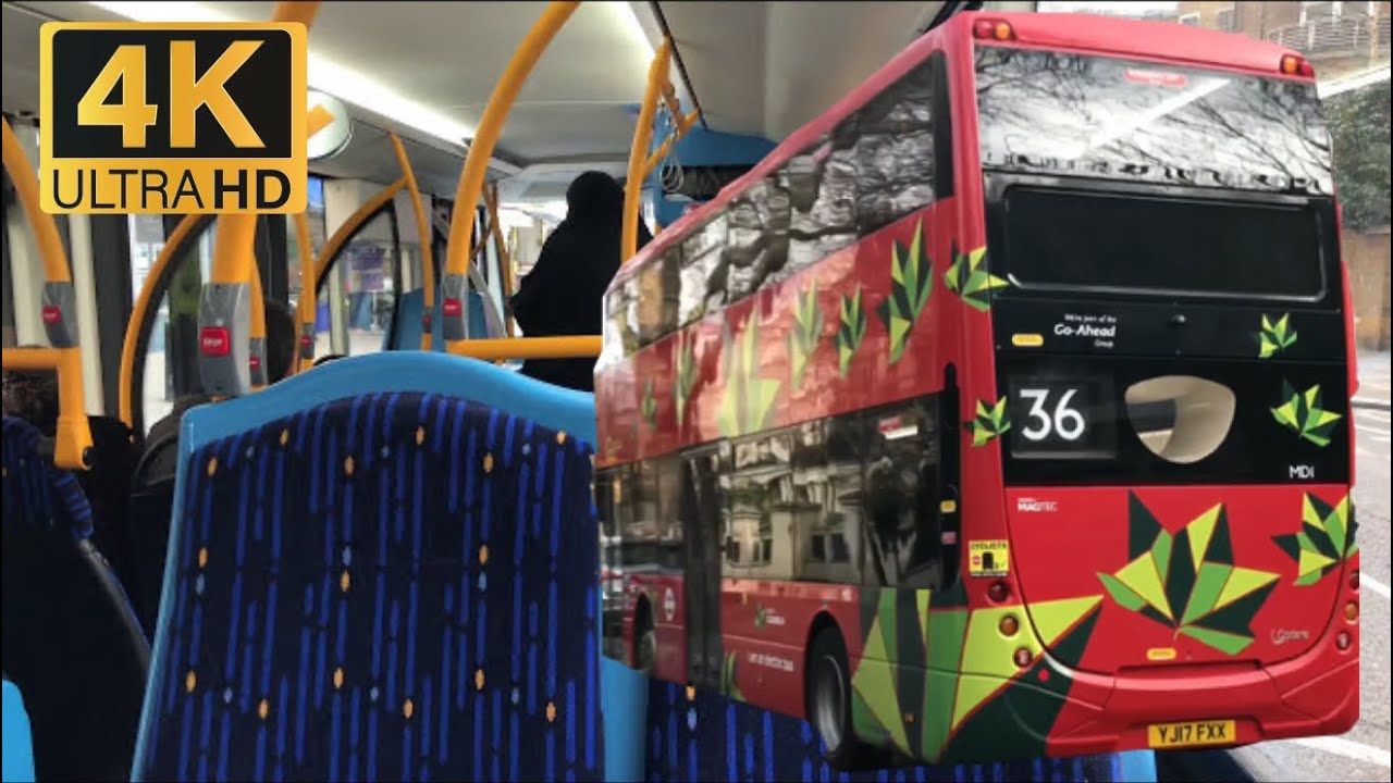 Demonstrator Bus on Route 36 Go-Ahead London MD1 YJ17 FXX - YouTube