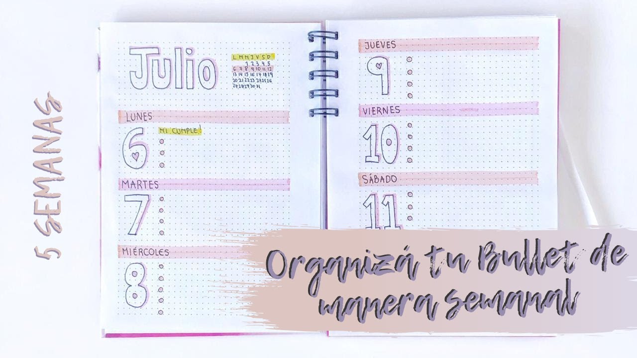 5 formatos SEMANALES para tu Bullet Journal ! - YouTube