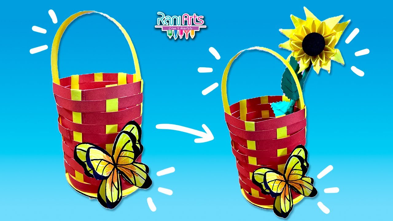 Canasta de Papel DIY: ¡Decorativa y Útil! ️ Muy fácil - YouTube