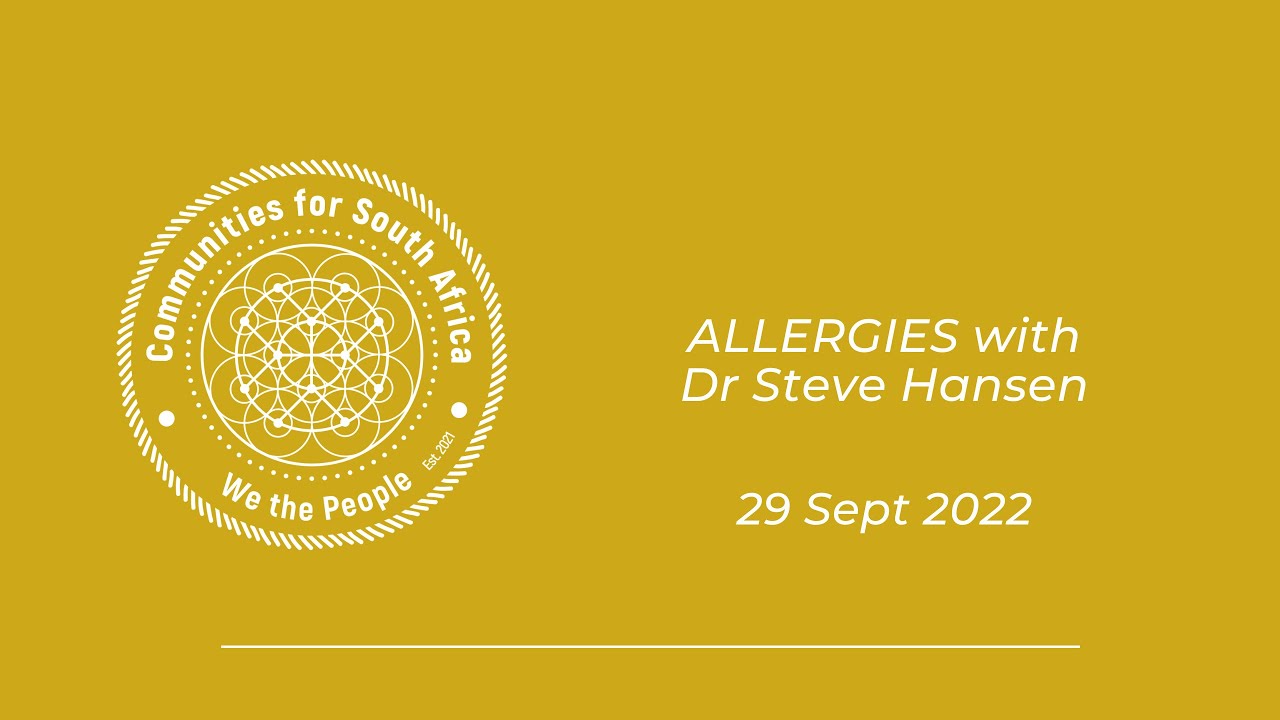 Dr Steve Hansen - ALLERGIES - YouTube