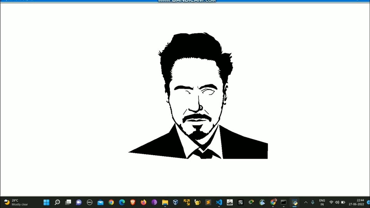 Creating Rdj Sketch Using Pythonlearnpython C C Java Youtube