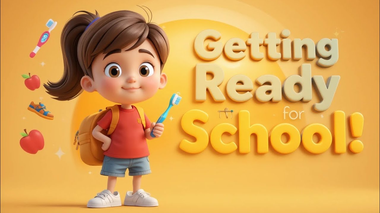 Getting ready for school 🎒| morning routine for kids | 3d animated ...