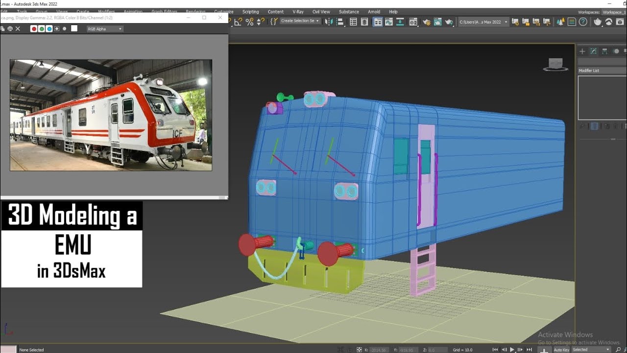 3D Modeling in 3dsMax | How to Model EMU (Electric Multiple Unit ...
