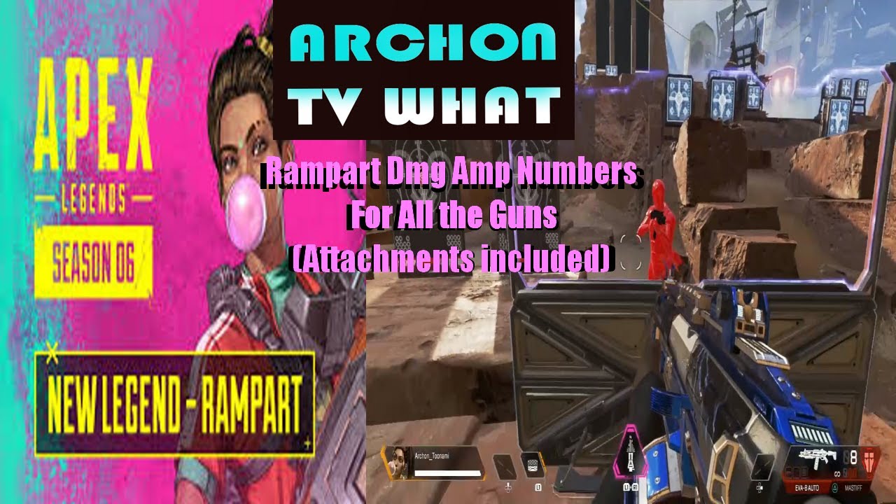 Apex Legends- Rampart Damage Amp Damage Numbers with all the guns ...