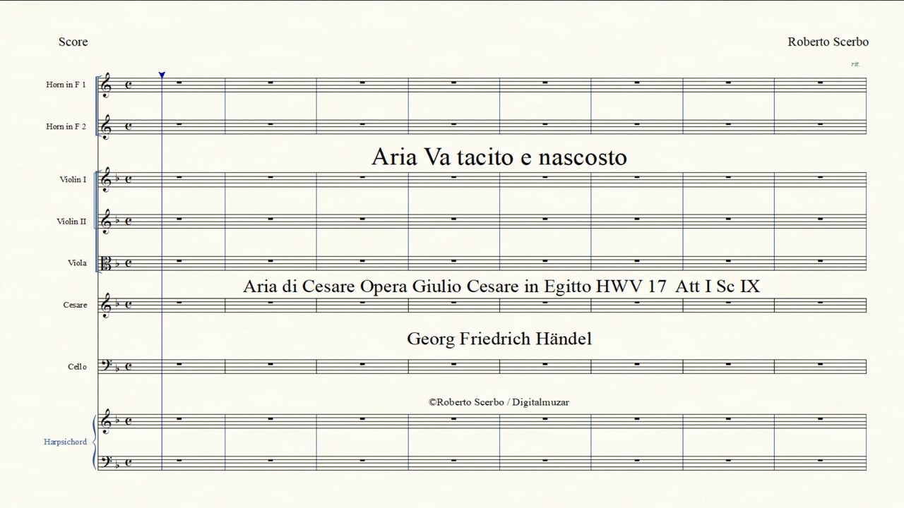 Aria Va tacito e nascosto - Cesare - Opera Giulio Cesare in Egitto - G ...