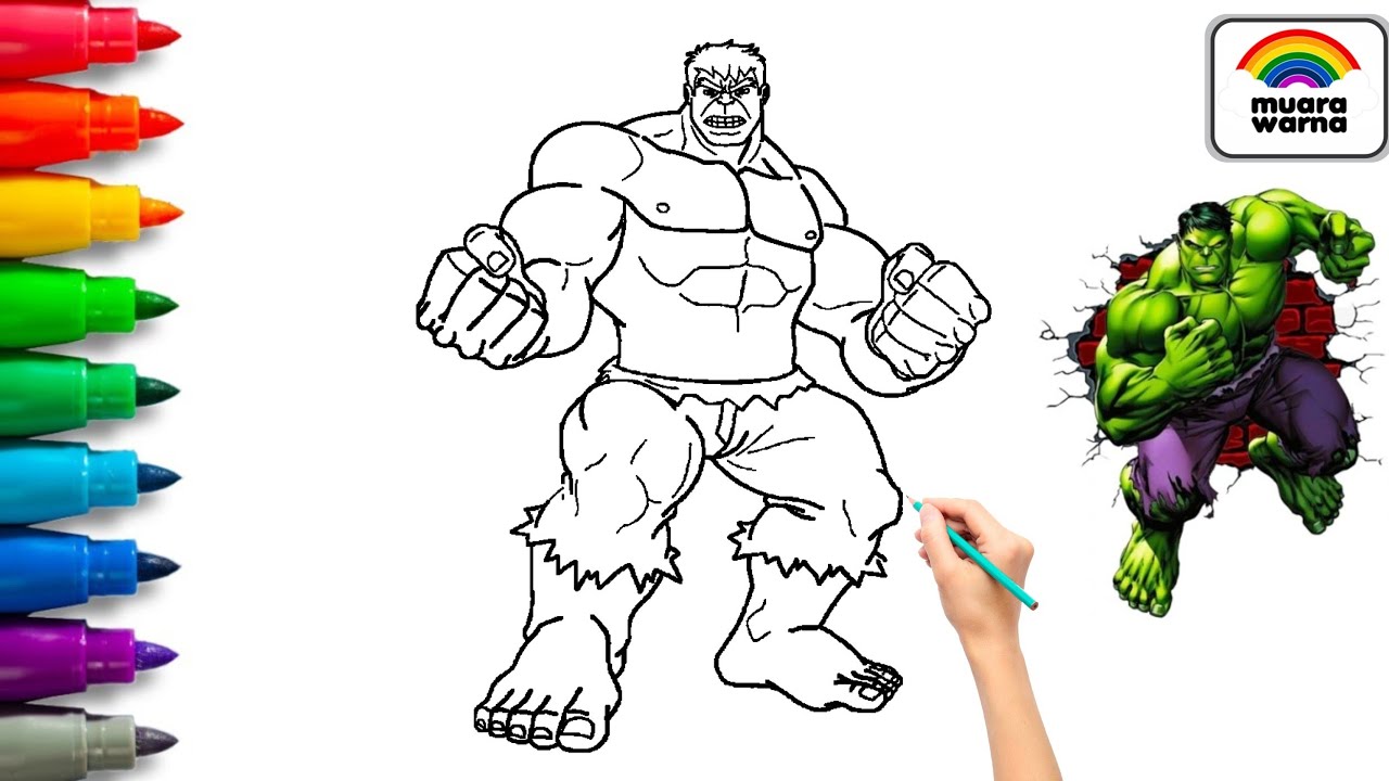 Hulk Coloring Pages | Learn Colors Superhero for Kids - YouTube