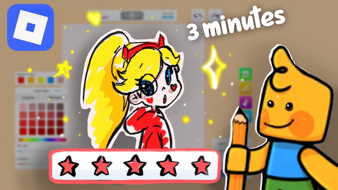 Star 🌟 | ROBLOX SPEED DRAW (3 minutes) - YouTube