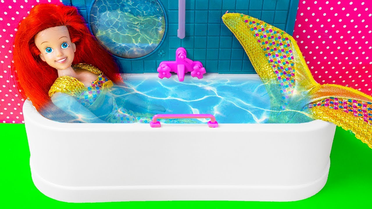 Barbie Doll and Elsa, Anna Toddlers Meet Princess Ariel! Play with ...