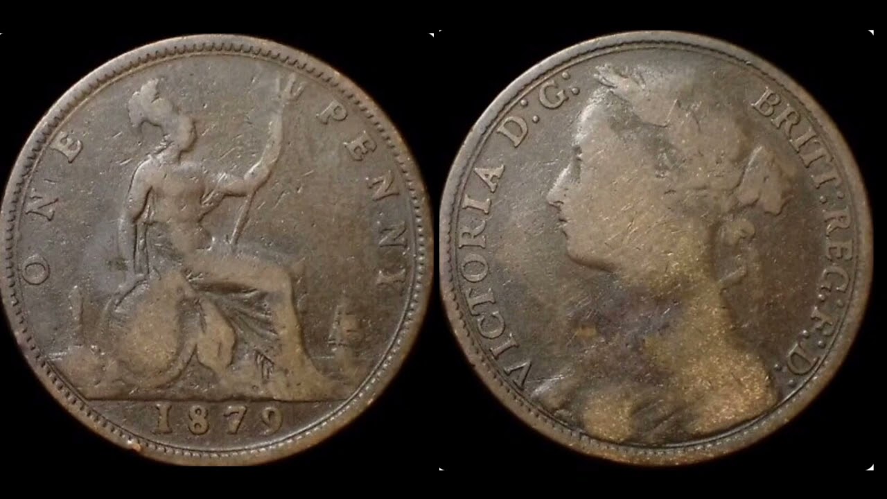UK 1879 ONE PENNY Coin VALUE + REVIEW Victoria - YouTube