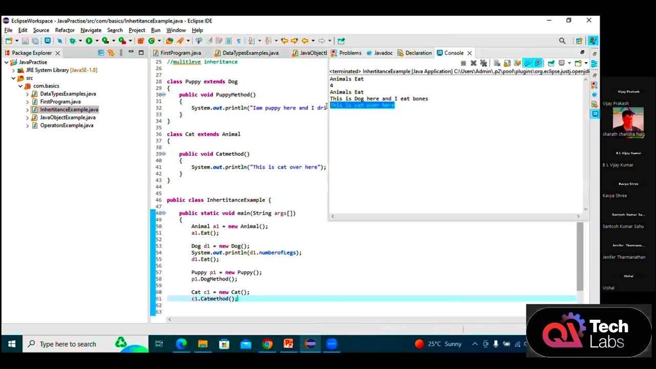 Java Selenium#10 (Heirarchy Inheritance) ggttgf - YouTube